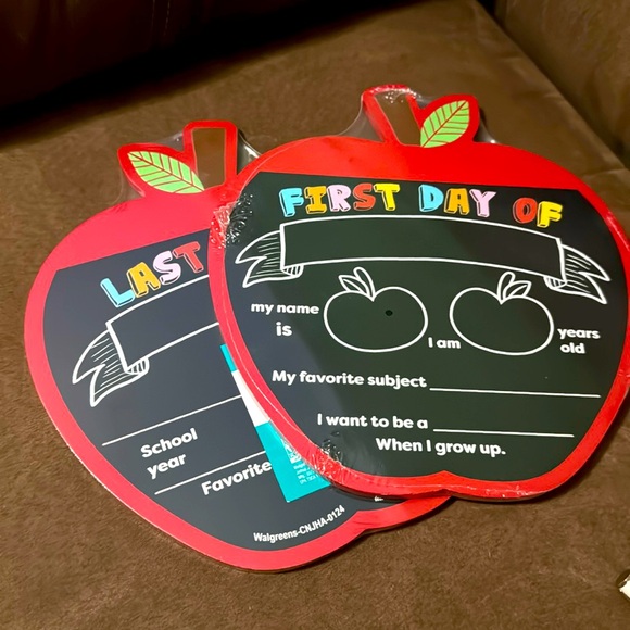 Other | New Wexford My Firstlast Day Of School Apple Chalkboard Double ...